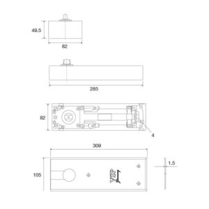 700VS-V-75V Floor Spring - VSP