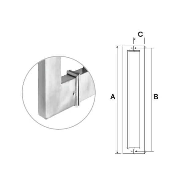 900VS-713-D-SS-MB Pull handle - VSP